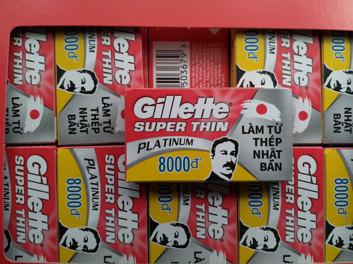 Gillette Super Thin (Vietnam) Double Edge Razor Shaving Blades- 100 bl ...